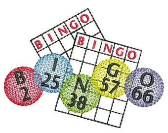 Bingo Machine Embroidery - Etsy