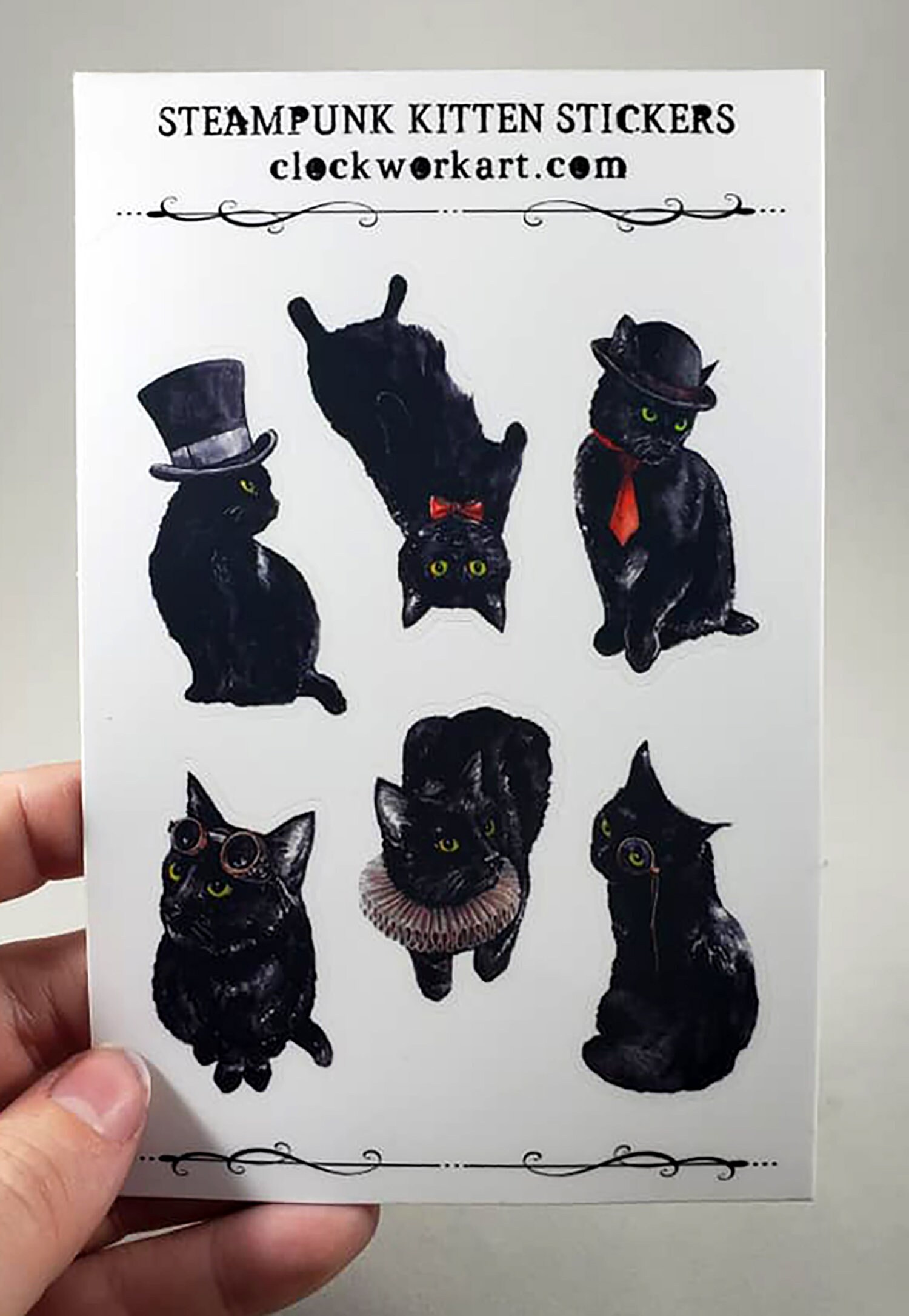 Steampunk Kittens 4x6 Vinyl Sticker Sheet | Etsy