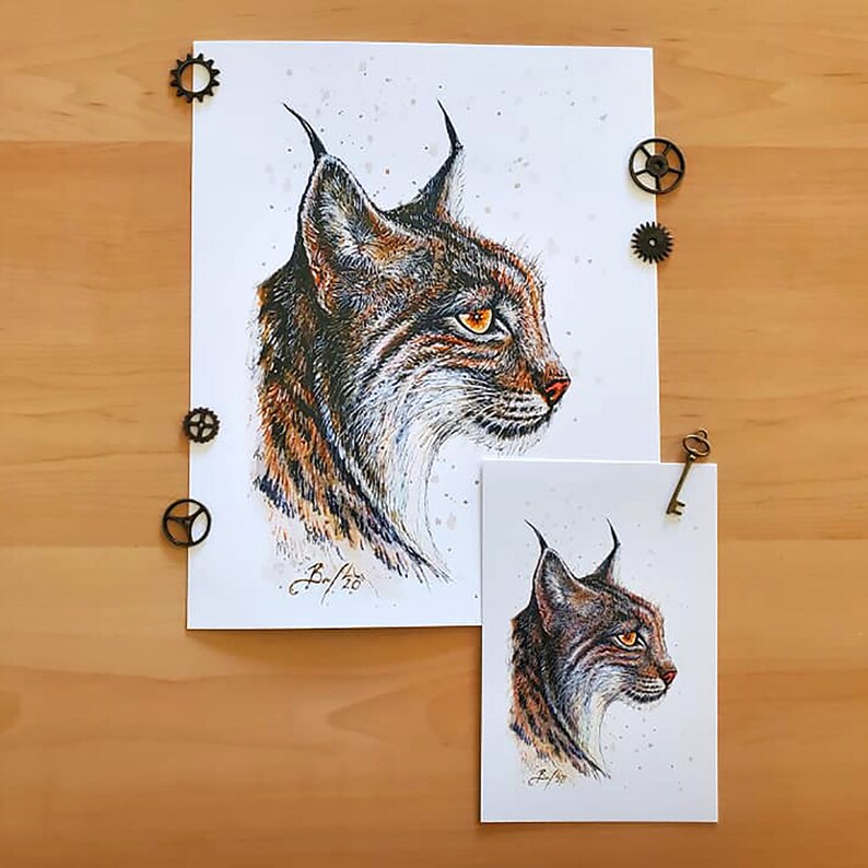 Iberian Lynx Art for Charity Watercolour Wildcat Print - Etsy