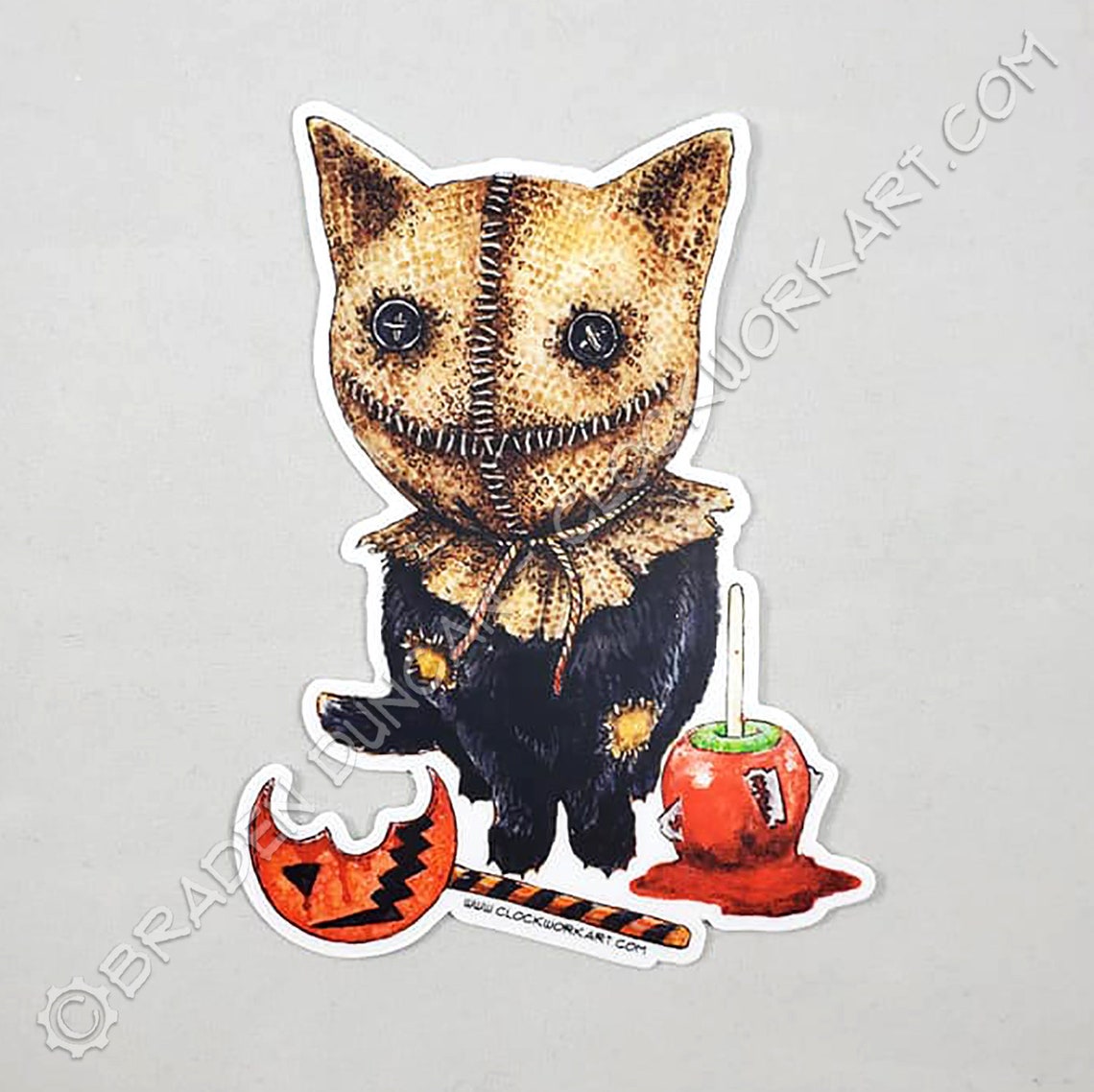 Contemporary Horror Kitten Die Cut Vinyl Stickers - Watercolour Horror ...