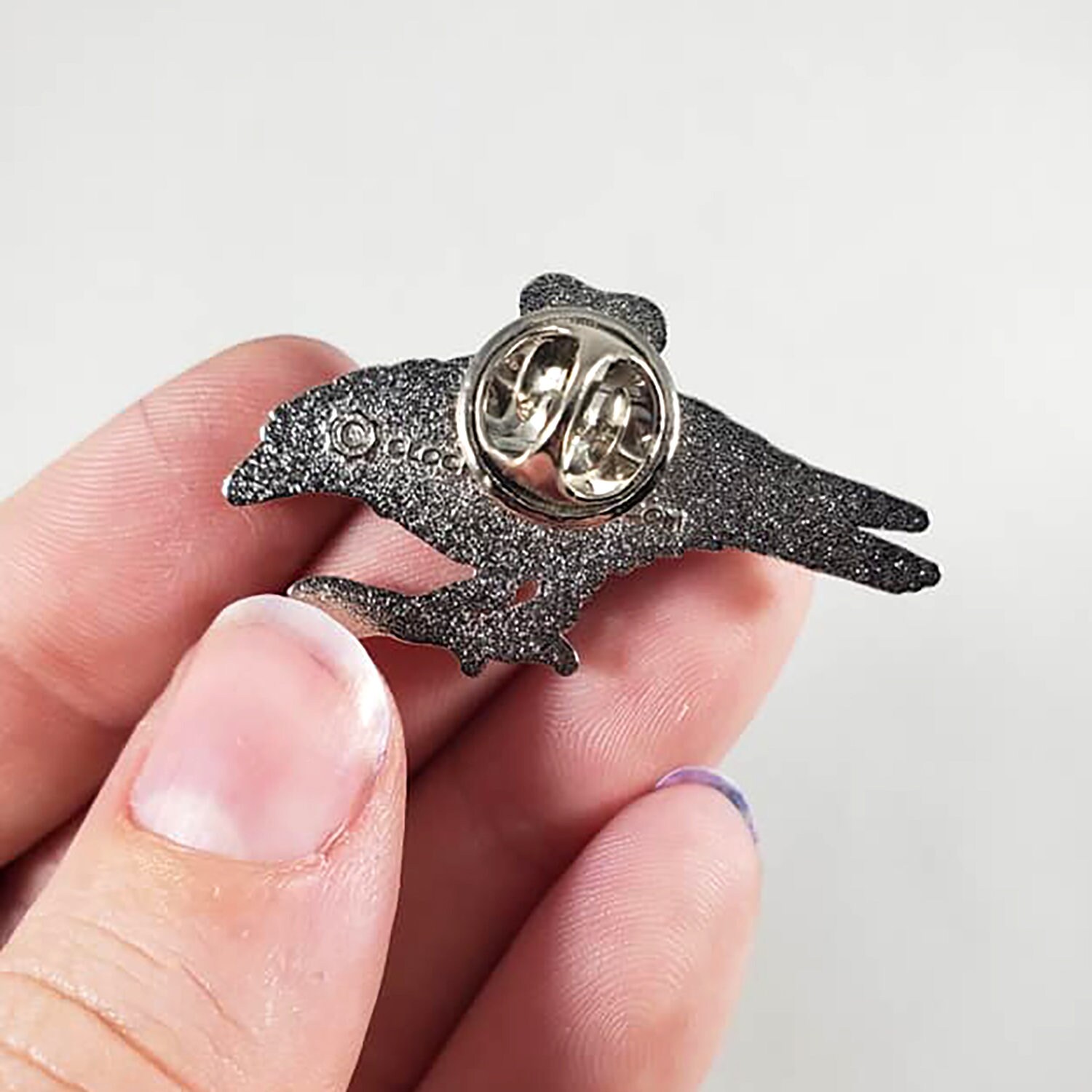 Nevermore Glow in the Dark Enamel Pin: Watercolour Horror | Etsy