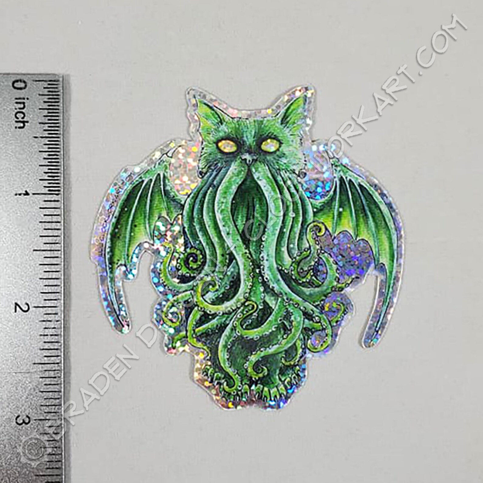 Cathulhu Die Cut Vinyl Sticker: Watercolour Horror Lovecraft Cat - Etsy