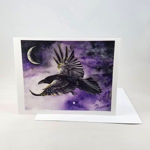 Blackbird Folded Notecards, Steampunk Raven Crow Rook Greeting Cards - Etsy