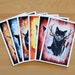 Contemporary Horror Kitten Postcards Black Cat Cards - Etsy