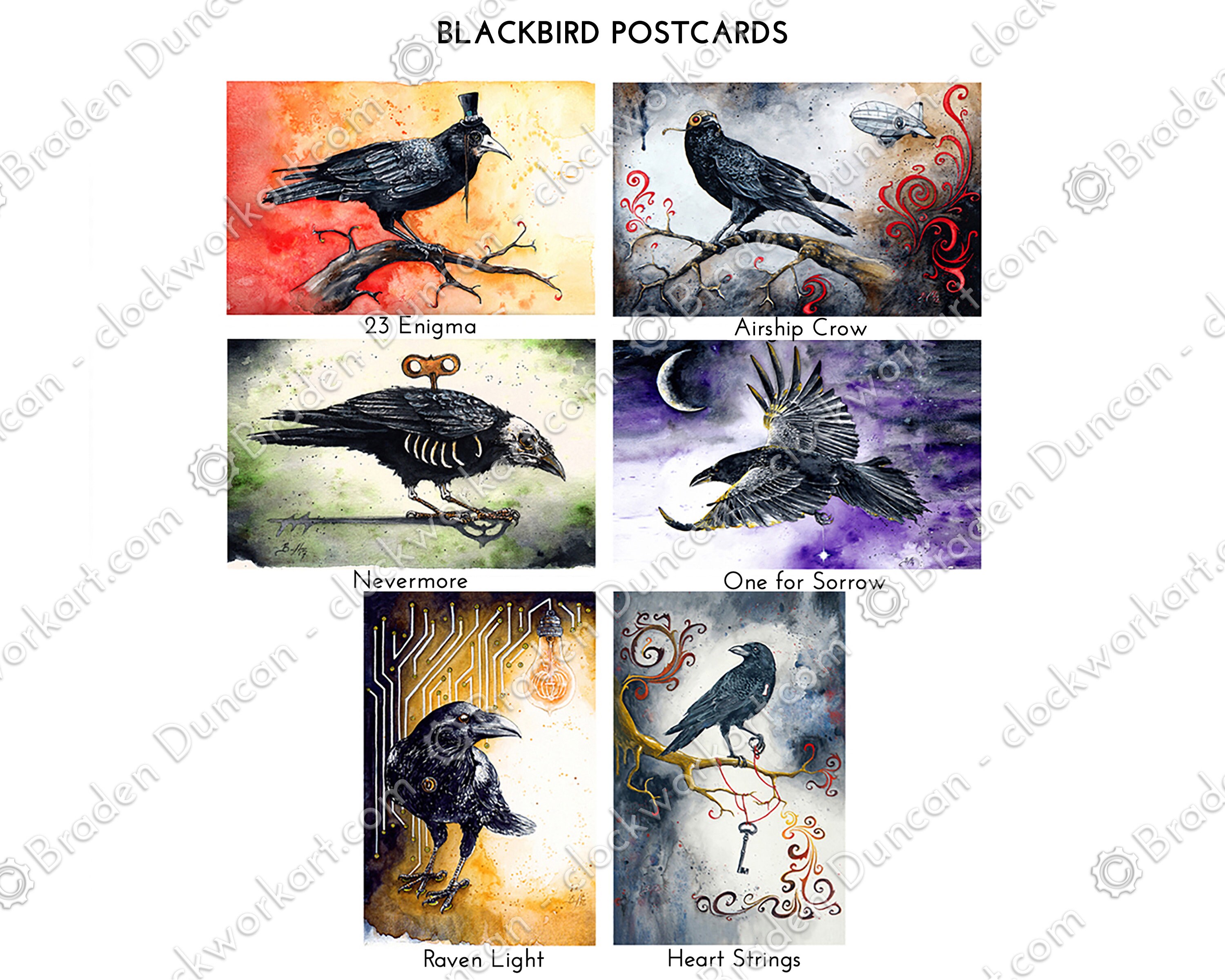 Owl Postcards - Steampunk Bird Cards - Etsy