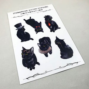 Steampunk Kittens 4x6 Vinyl Sticker Sheet - Etsy