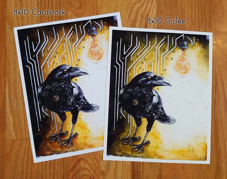 Raven Light: Fine Art Bird Print - Etsy