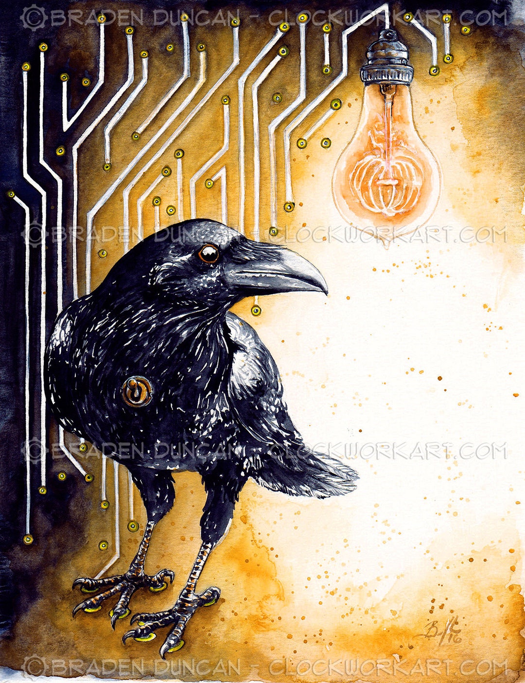 Raven Light: Fine Art Bird Print - Etsy