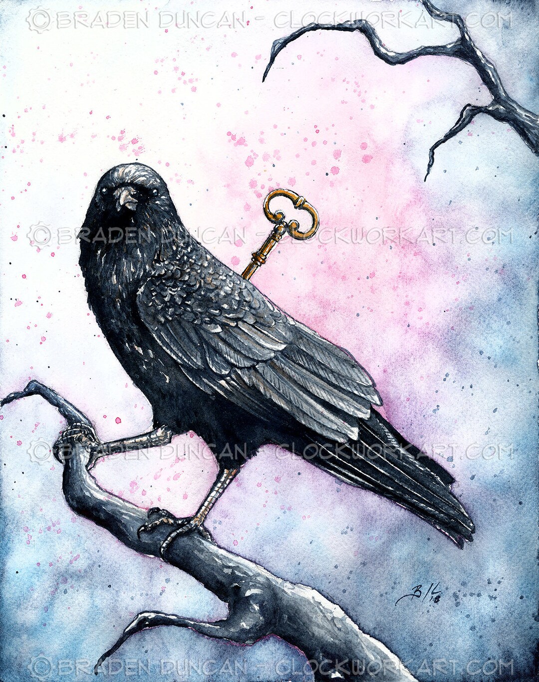 Gimme Danger: Fine Art Black Bird Crow Steampunk Print - Etsy