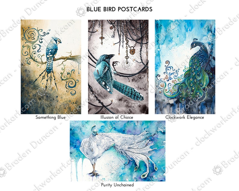 Owl Postcards - Steampunk Bird Cards - Etsy