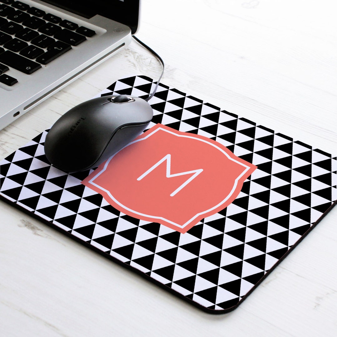 Triangle Print Mouse Mat – Personalised Mouse Pad – Pattern Mousepad ...