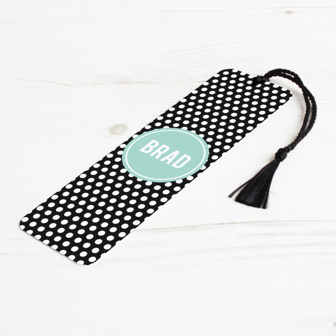 Polka Dot Print Bookmark Personalised Metal Bookmark Personalized ...