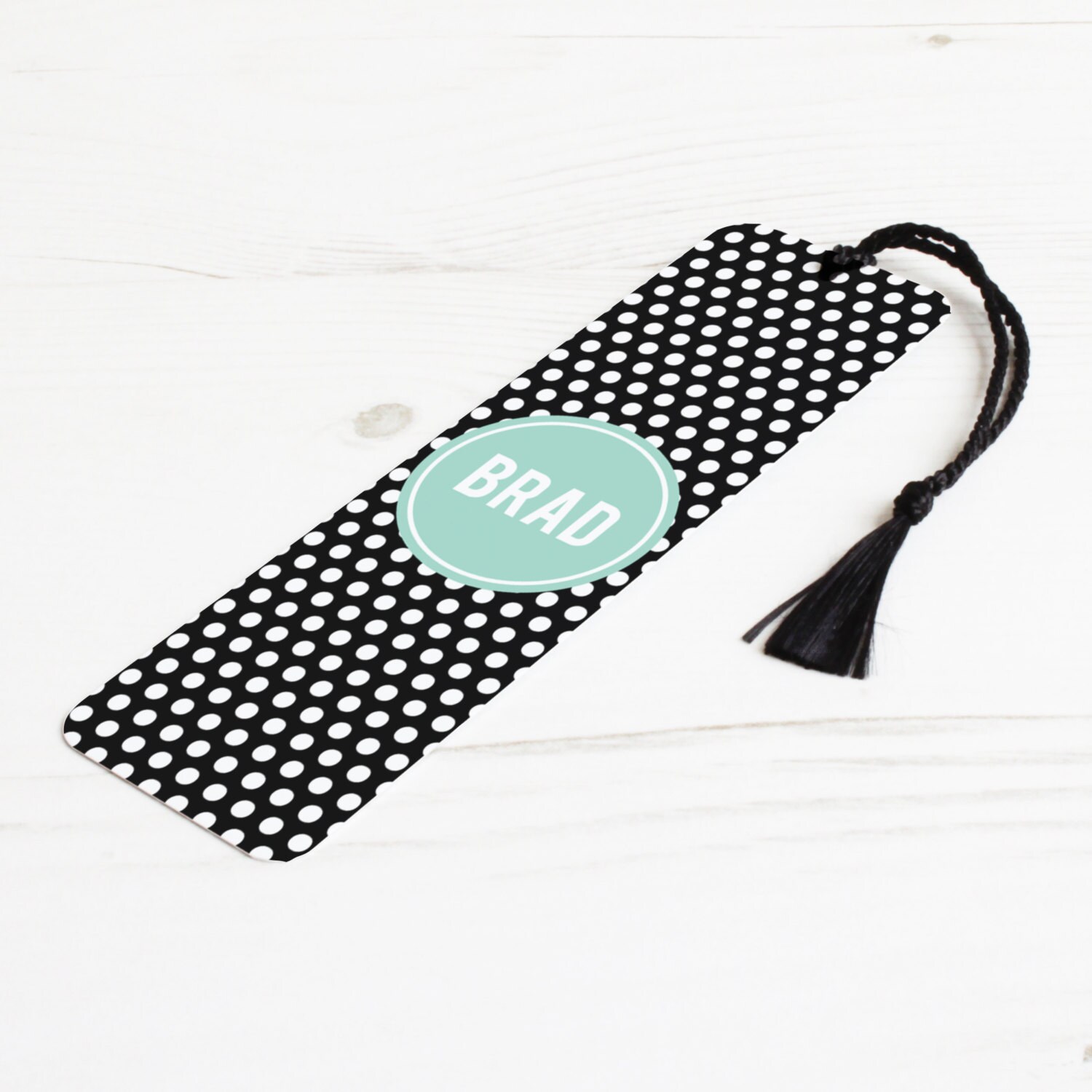 Polka Dot Print Bookmark – Personalised Metal Bookmark - Personalized ...