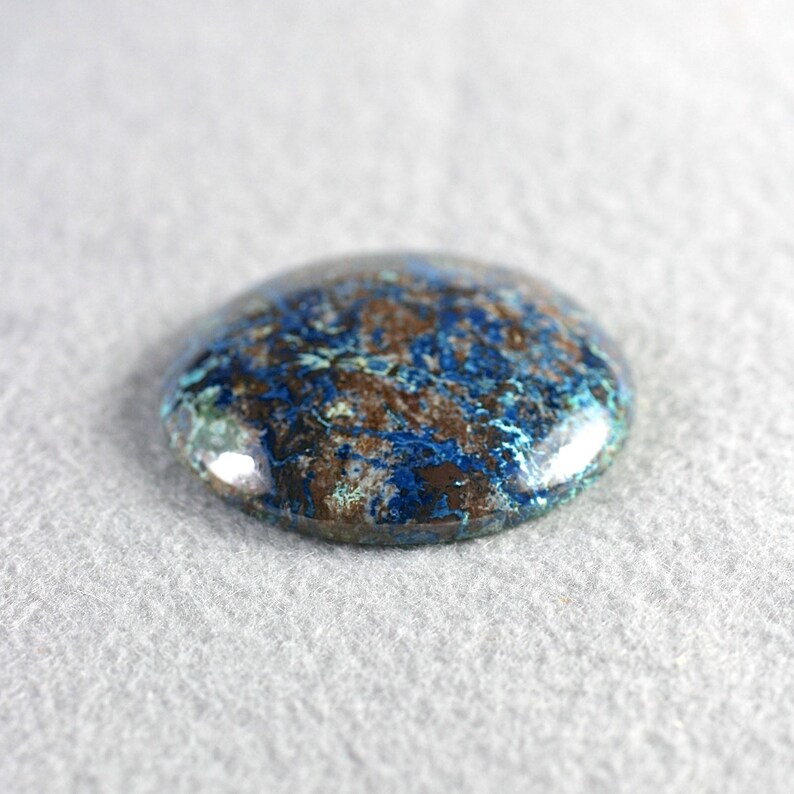 Shattuckite Gemstone Round Cabochon Dia.47mm - Etsy