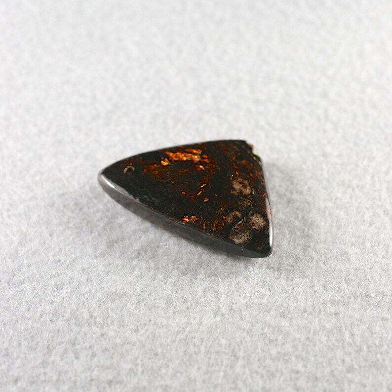 Jewelry & Beauty Astrophyllite freeform triangle two sides polished ...