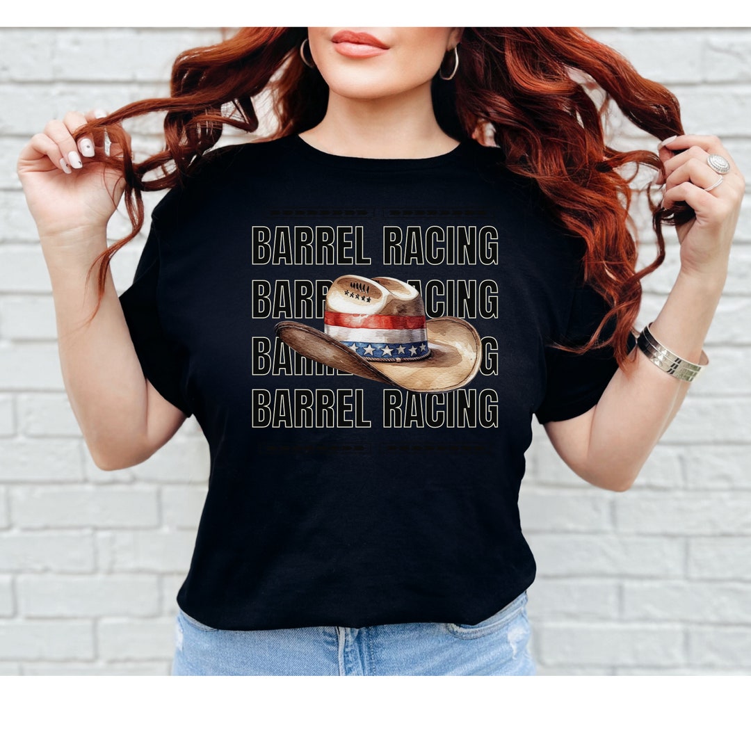 Barrel Racing T-shirt Barrel Racing Competition Shirt Cowboy Graphic ...