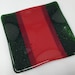Red Green Plate, Fused Art Glass Holiday Serving Dish - Etsy