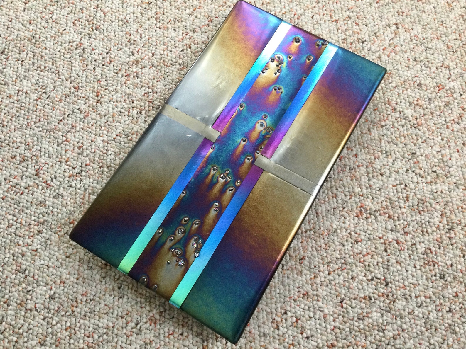 Fused Glass Wall Panel Iridescent Dichroic Glass Art - Etsy