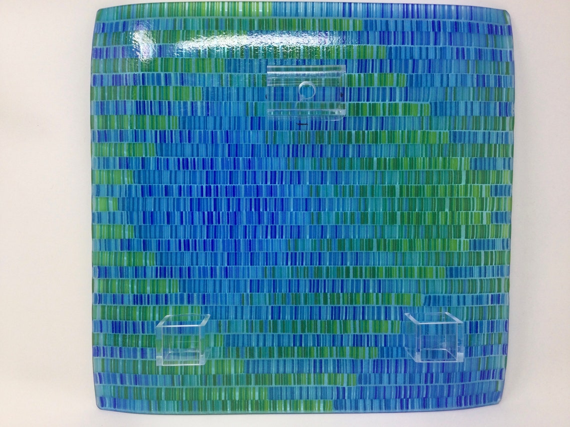 Fused Glass Tapestry Wall Panel Blue Green Art Glass Tapestry - Etsy
