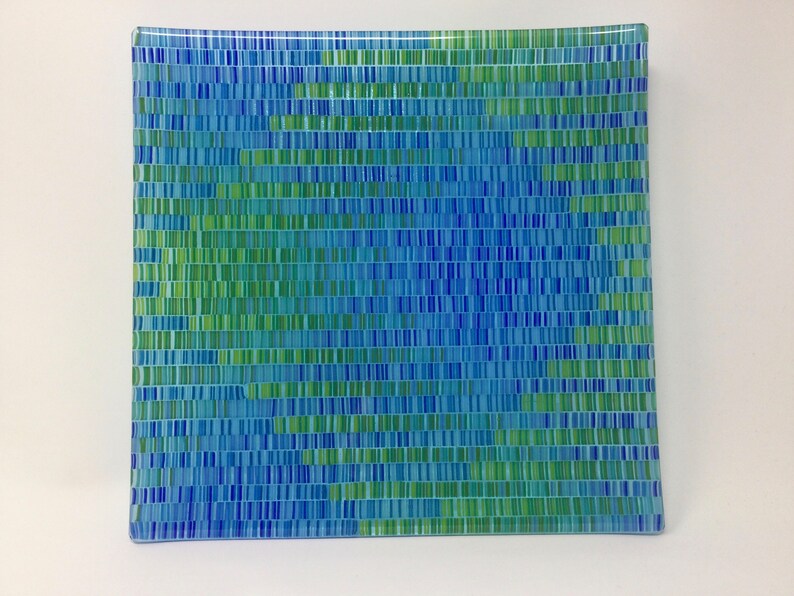 Fused Glass Tapestry Wall Panel Blue Green Art Glass Tapestry - Etsy