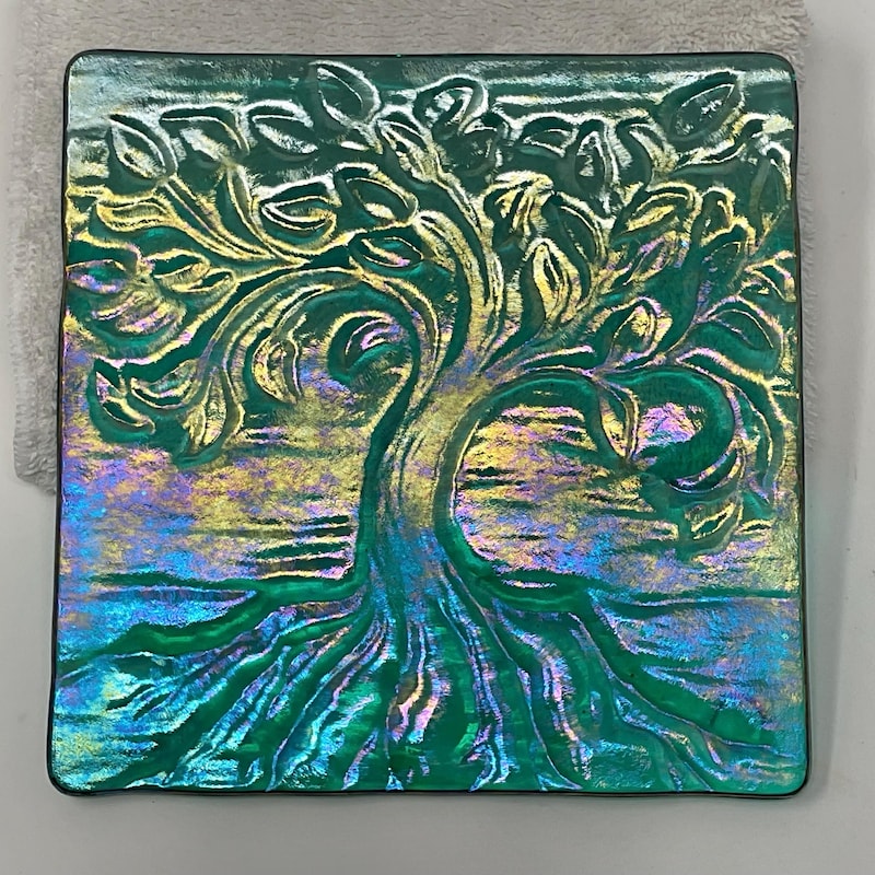 Fused Glass Trivet - Etsy