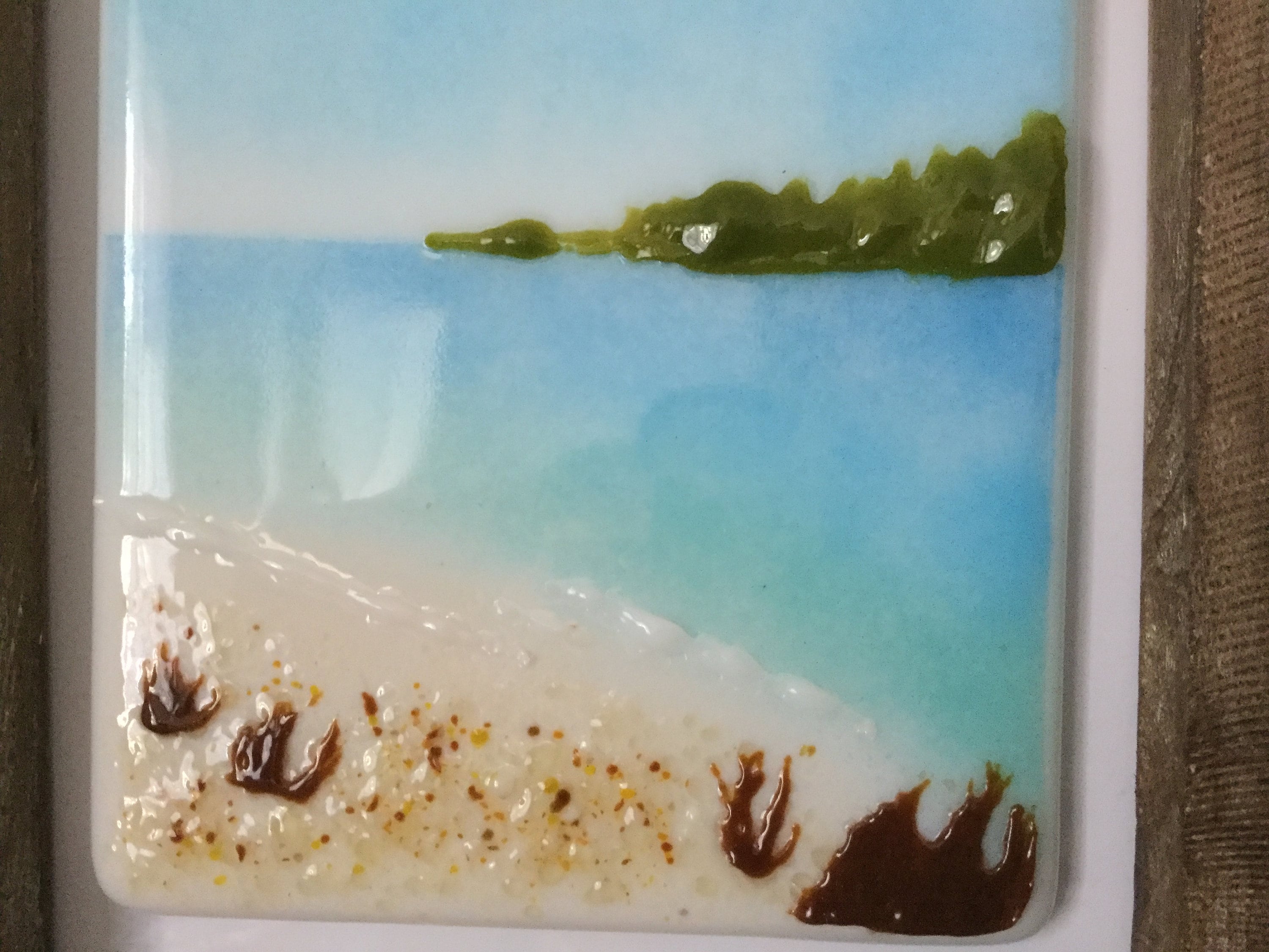 Fused Glass Seascape Beach Frit Glass Painting Seaside - Etsy UK