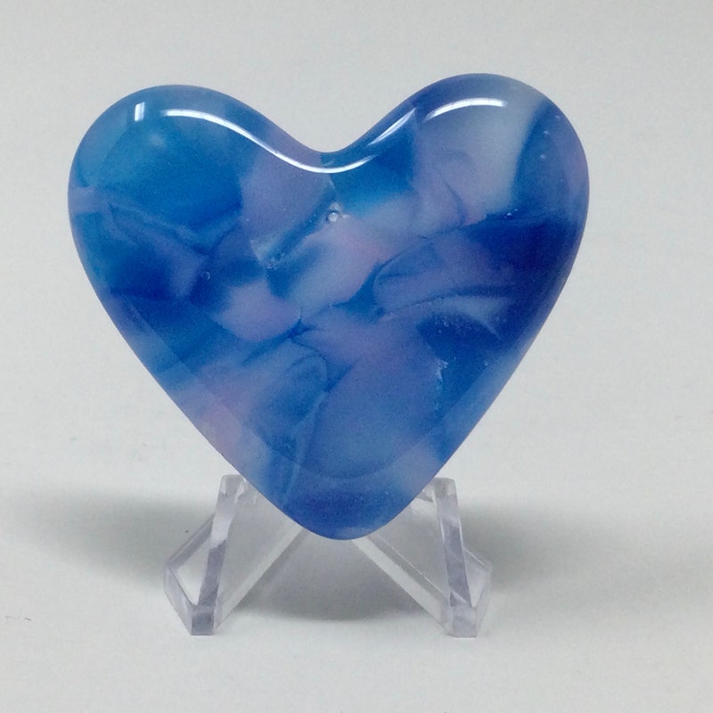 Fused Glass Heart - Etsy