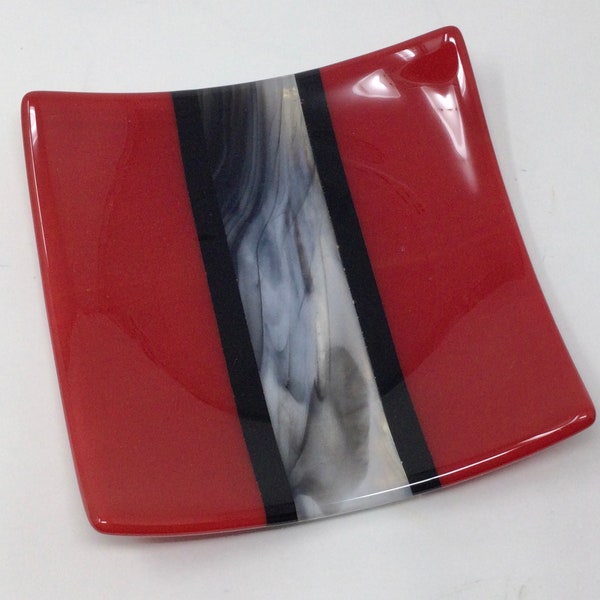 Red Fused Glass - Etsy