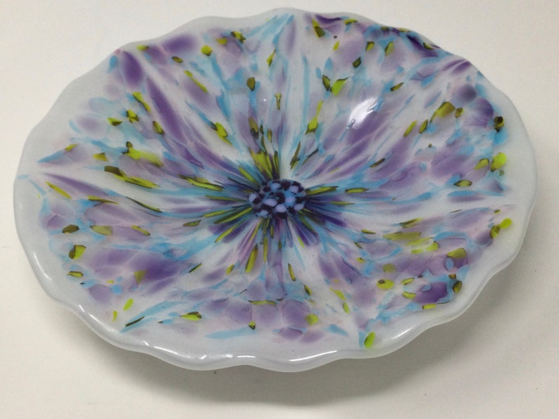 Fused Glass Bowl Multi Colored Art Glass Bowl Abstract - Etsy