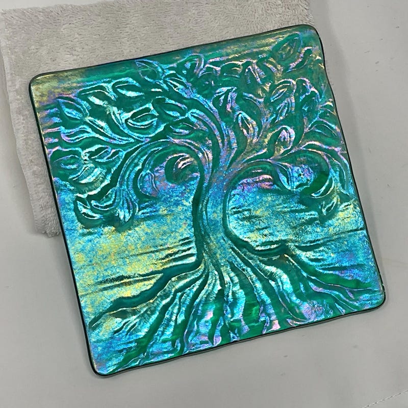 Fused Glass Trivet - Etsy