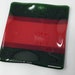 Red Green Plate, Fused Art Glass Holiday Serving Dish - Etsy