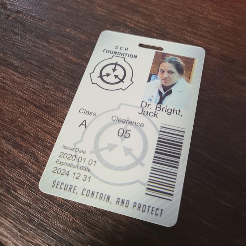 SCP Foundation Cosplay ID Prop - Etsy