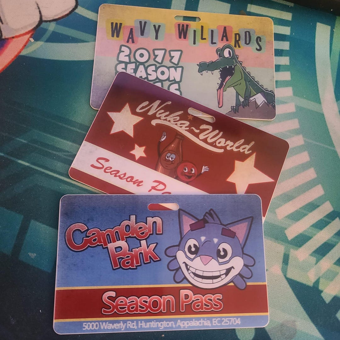Fallout Theme Park Season Pass Set - Etsy