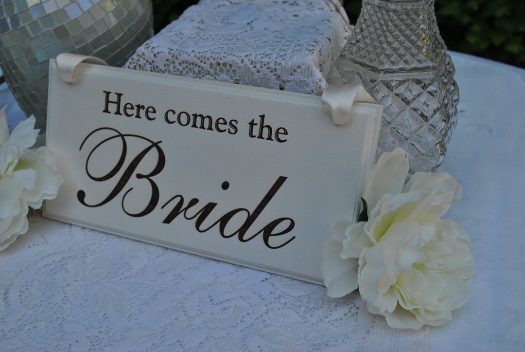 Wedding Sign,here Comes the Bride Wedding Sign, Flower Girl Sign,photo ...