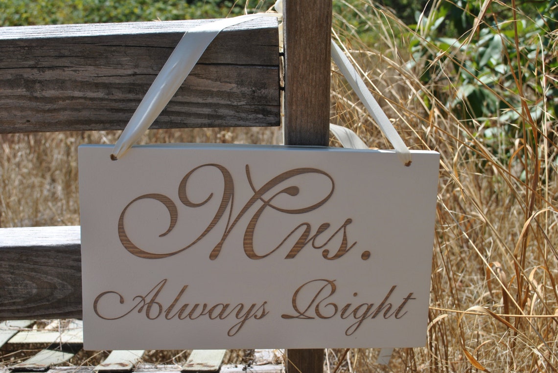 Wedding SignsMr Right & Mrs Always Right Wedding Sign Sweet | Etsy