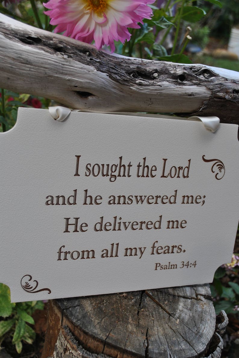 I Sought the Lord and He Answered Me Christian Sign Bible - Etsy