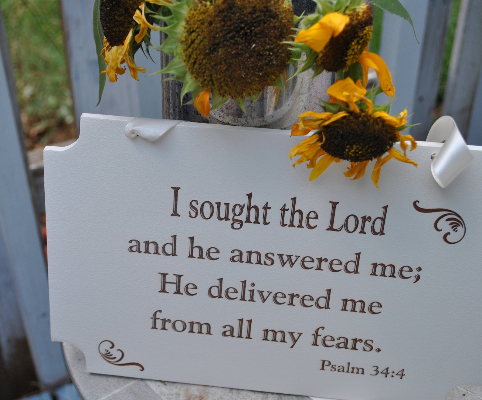 I Sought the Lord and He Answered Me Christian Sign Bible - Etsy
