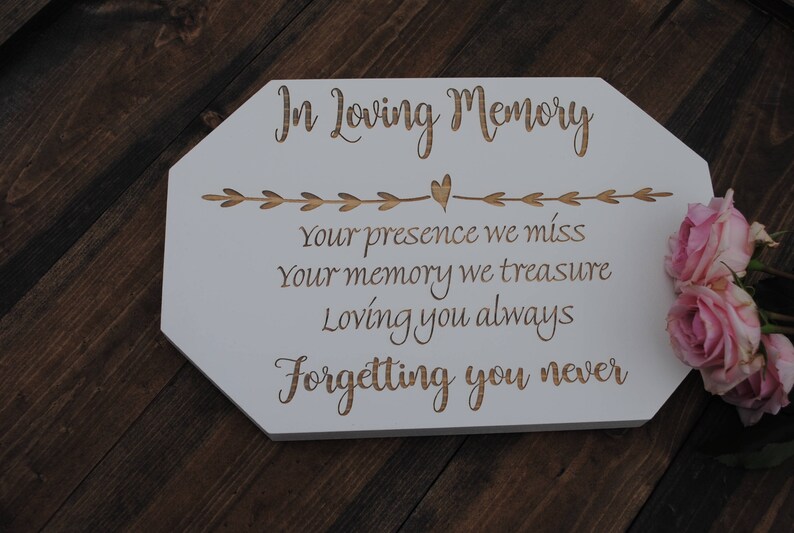 In Loving Memory Sign In Loving Memory Wedding Sign In | Etsy