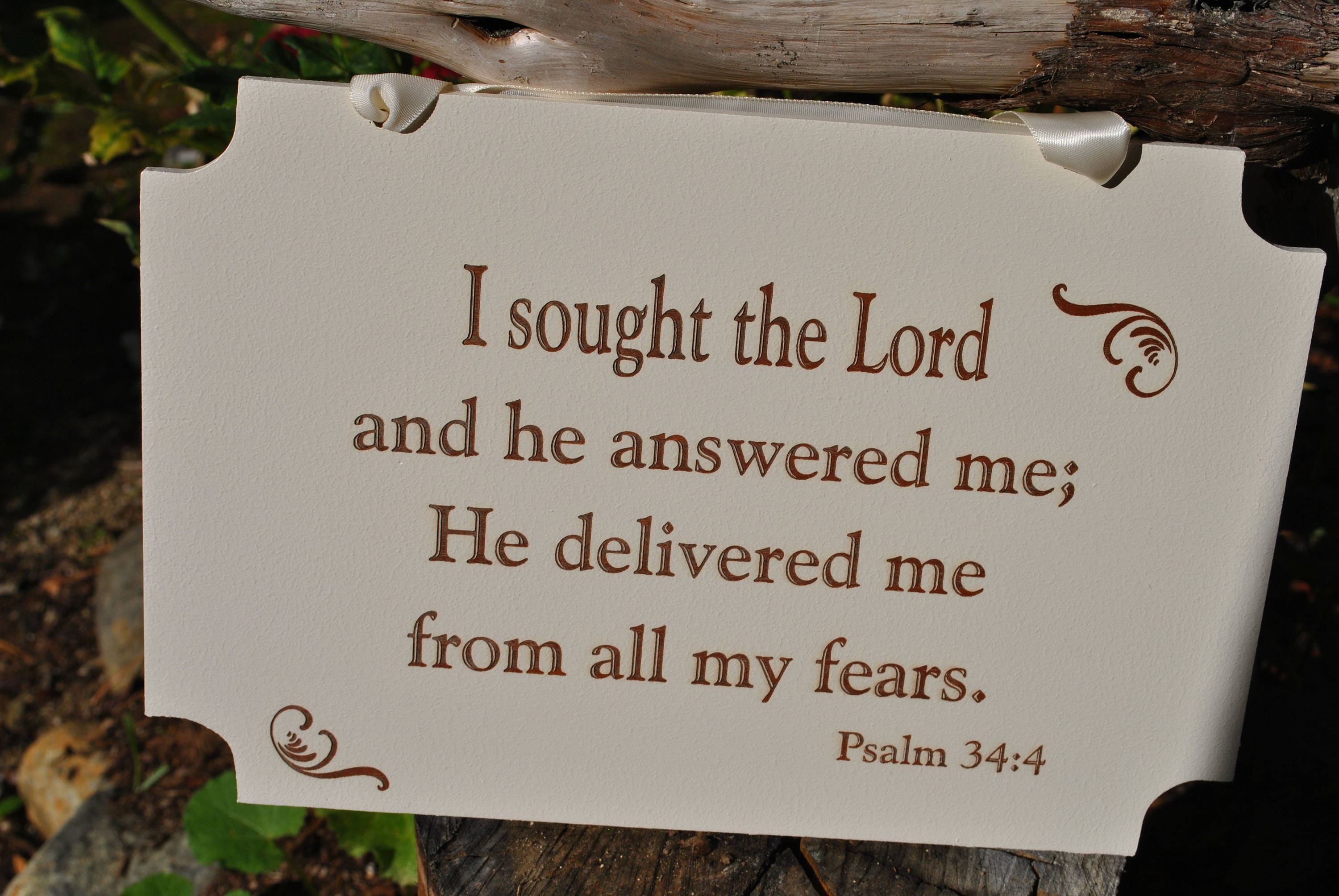 I Sought The Lord And He Answered Me Christian Sign Bible | Etsy