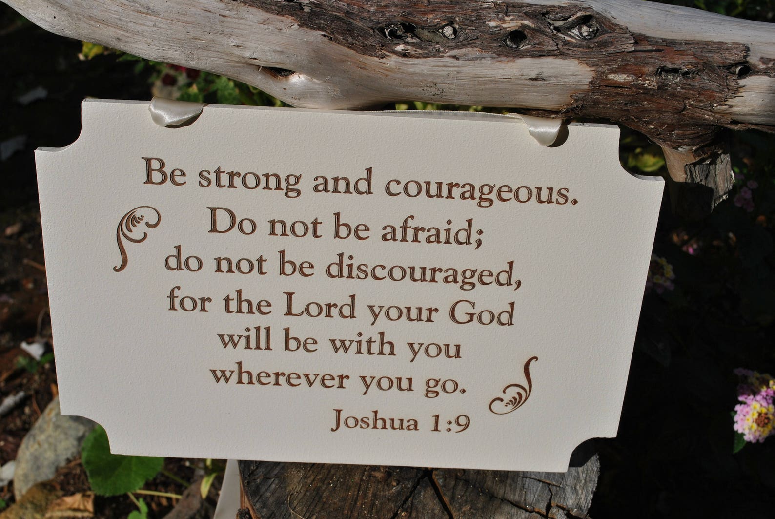 Be Strong & Courageous Christian Sign Bible Verse Sign Home - Etsy