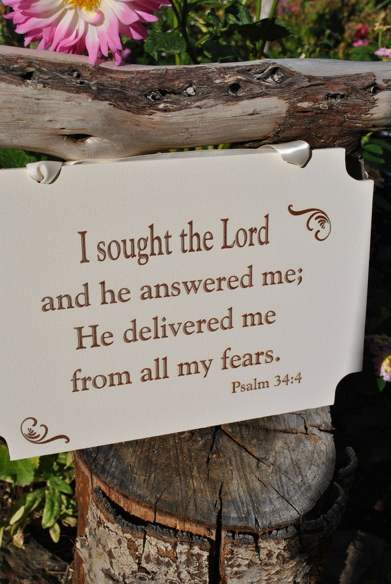 I Sought the Lord and He Answered Me Christian Sign Bible - Etsy