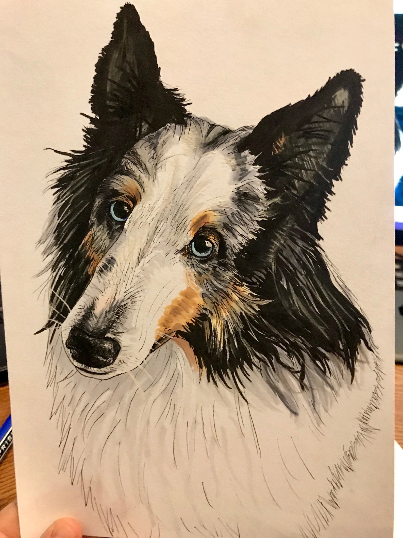 Pet Portrait Commission Full Color | Etsy