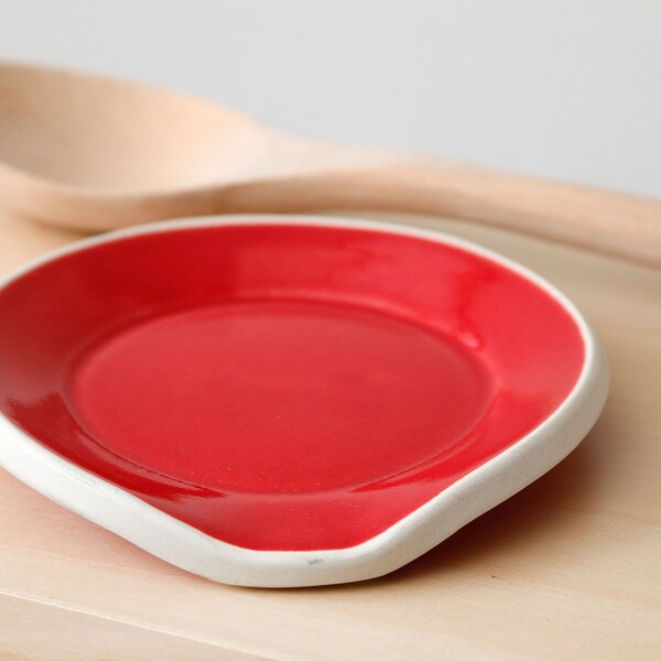Red Spoon Rest - Etsy