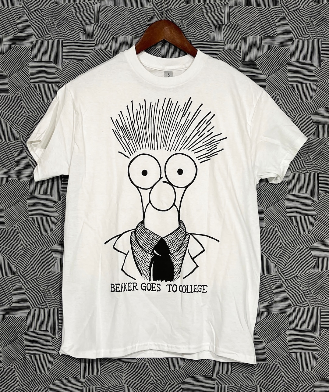 Beaker Goes to College! - Hand Printed, Relief Block T-shirt ...