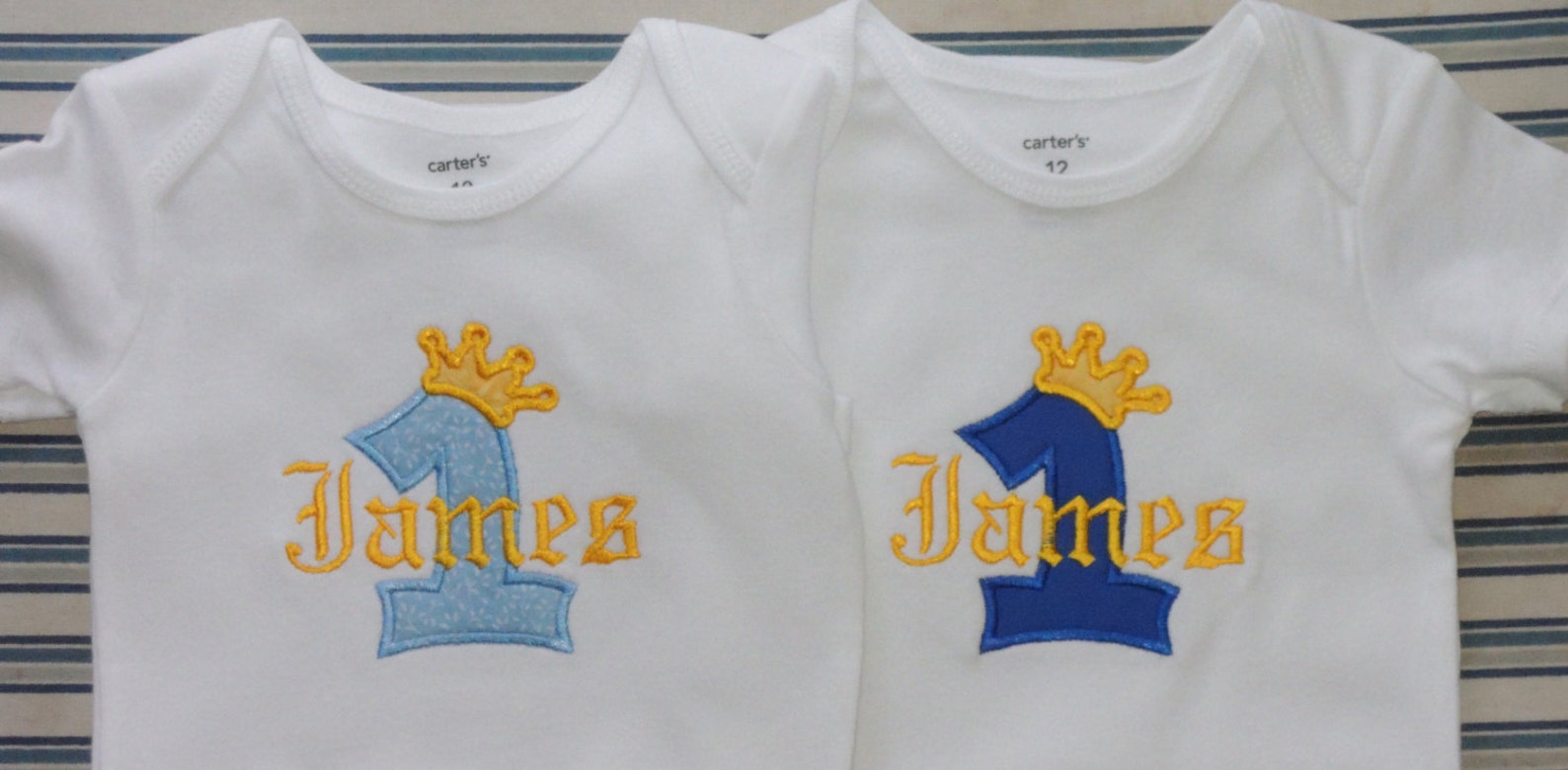 Baby Boy's First Birthday Crown King Prince Personalized - Etsy