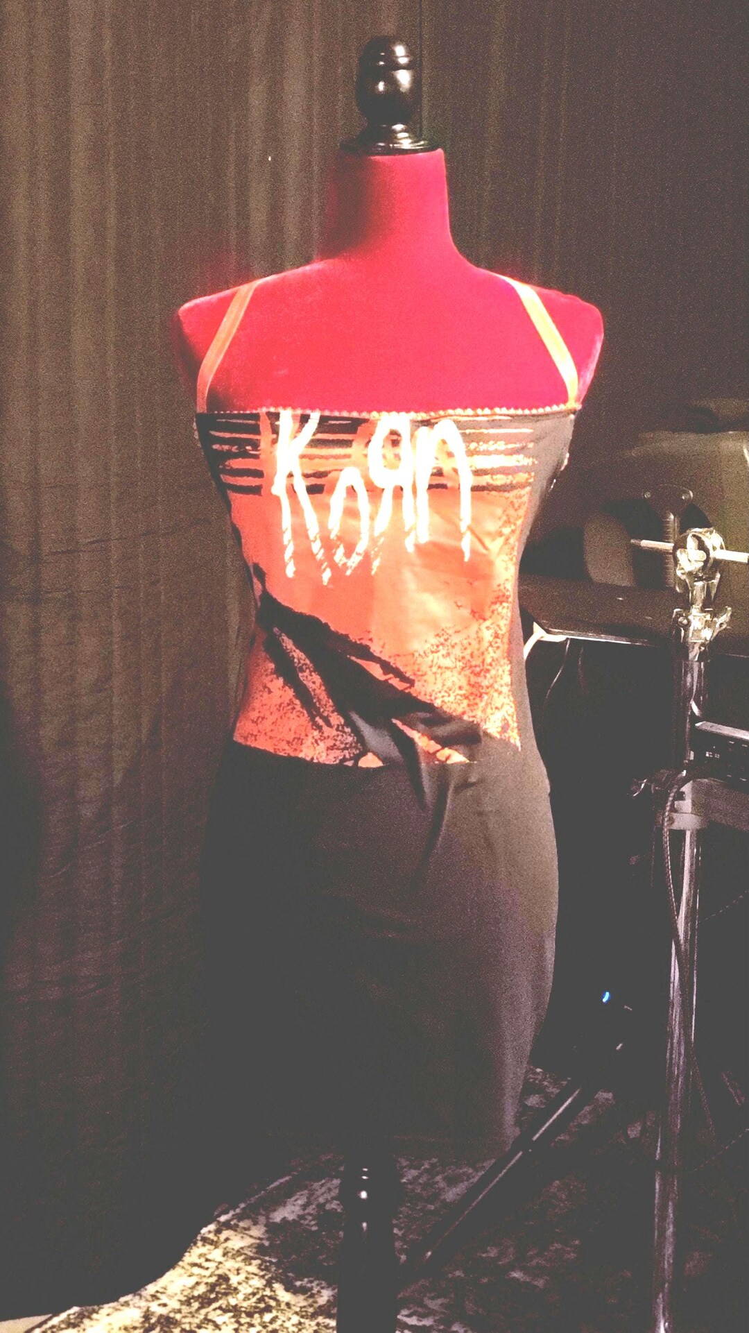 KORN Band Shirt Mini Dress Tunic Halter Top Heavy Metal Rock and Roll ...