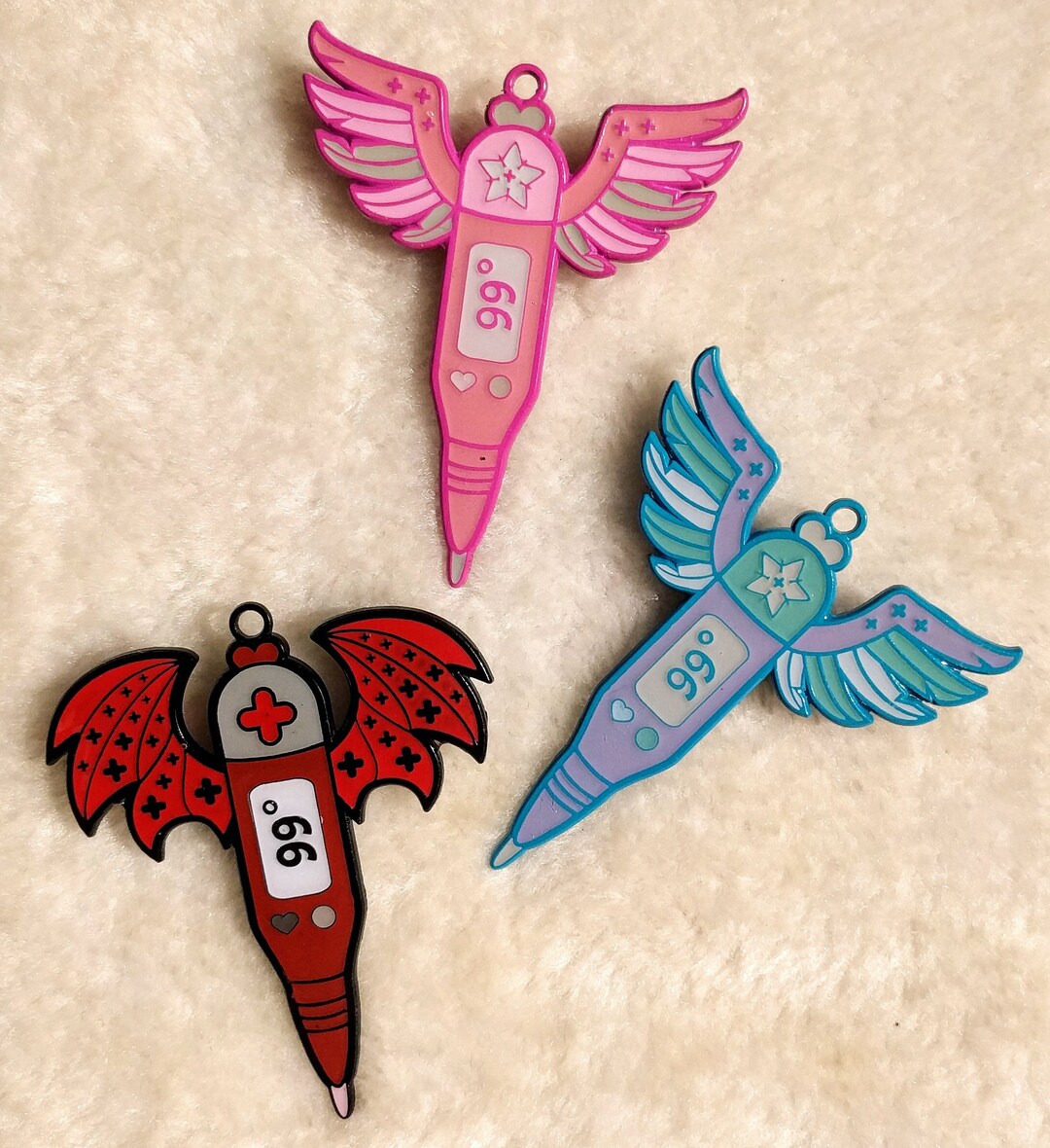 Magical First Aid Thermometer With Wings Pins - Etsy