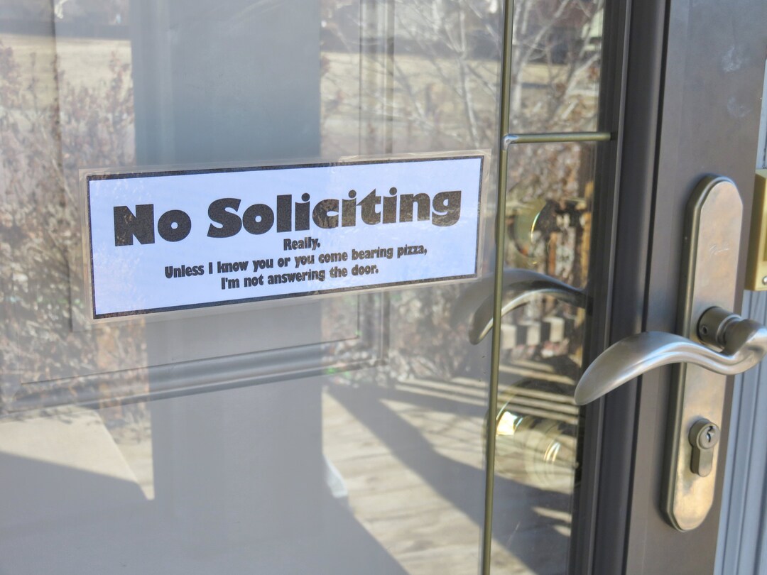 Blunt No Soliciting Sign - Etsy
