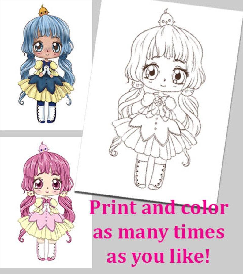 Super Cute Printable Coloring Pack 1 - Etsy UK