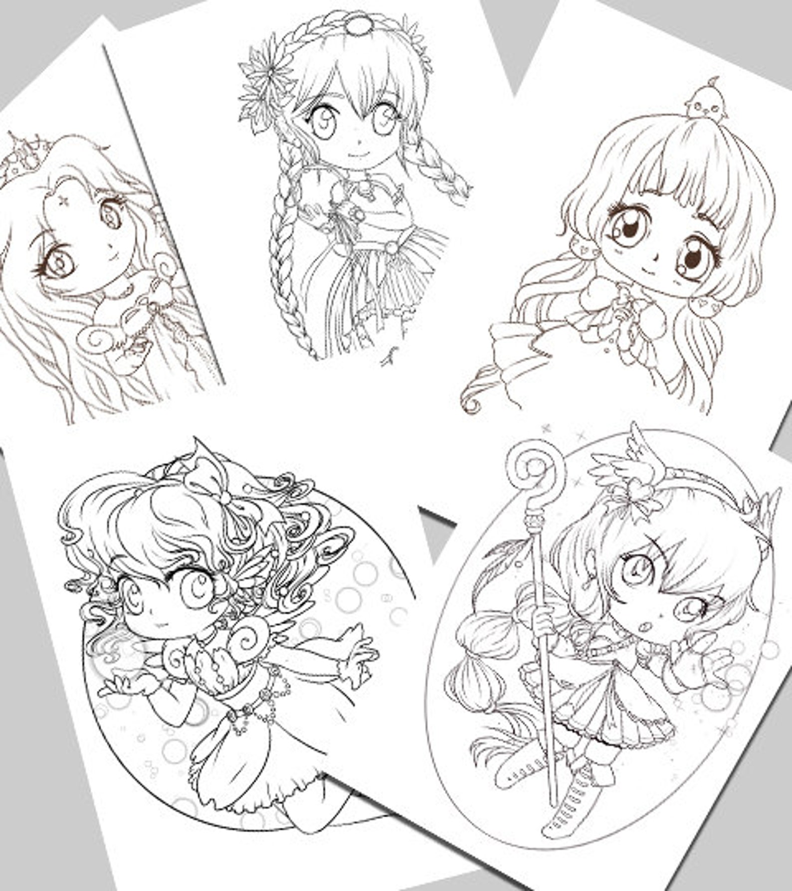 Super Cute Printable Coloring Pack 1 - Etsy UK